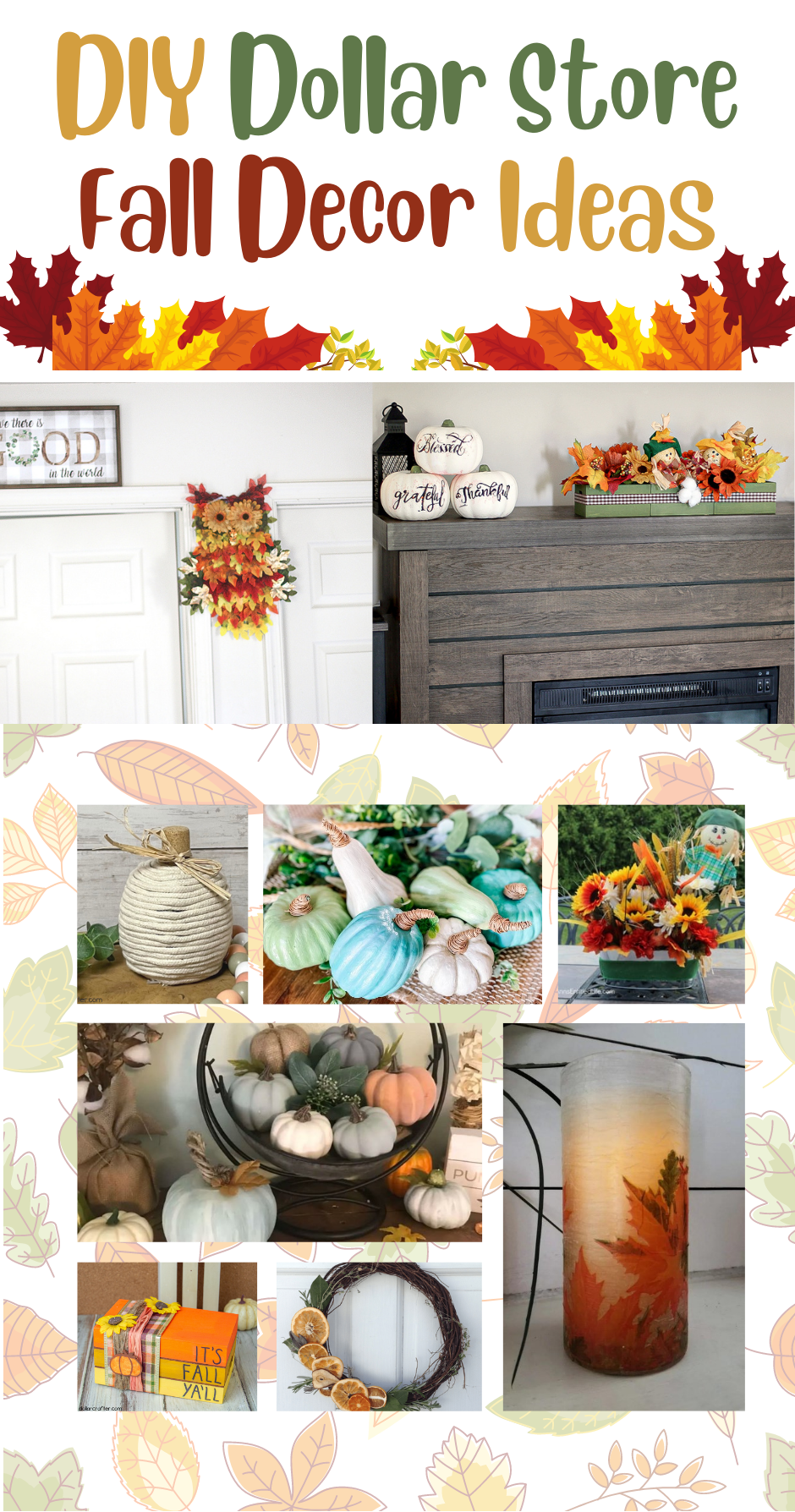 Dollar Store DIY Fall Decor Ideas